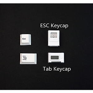 Custom keycaps for Esc Key and Tab Key, Mag.ne.tic and Light-Transmission Design, fits Most Keyboards Especially 60% Mechanical Gaming Keyboard