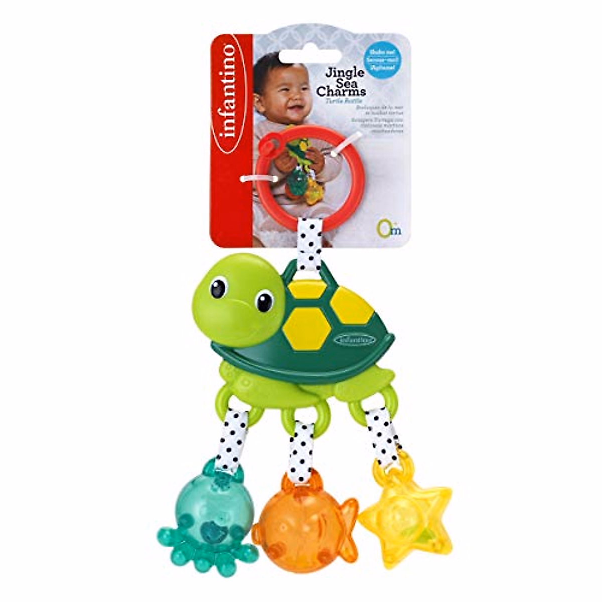 Infantino Jingle Sea Charms Turtle Rattle