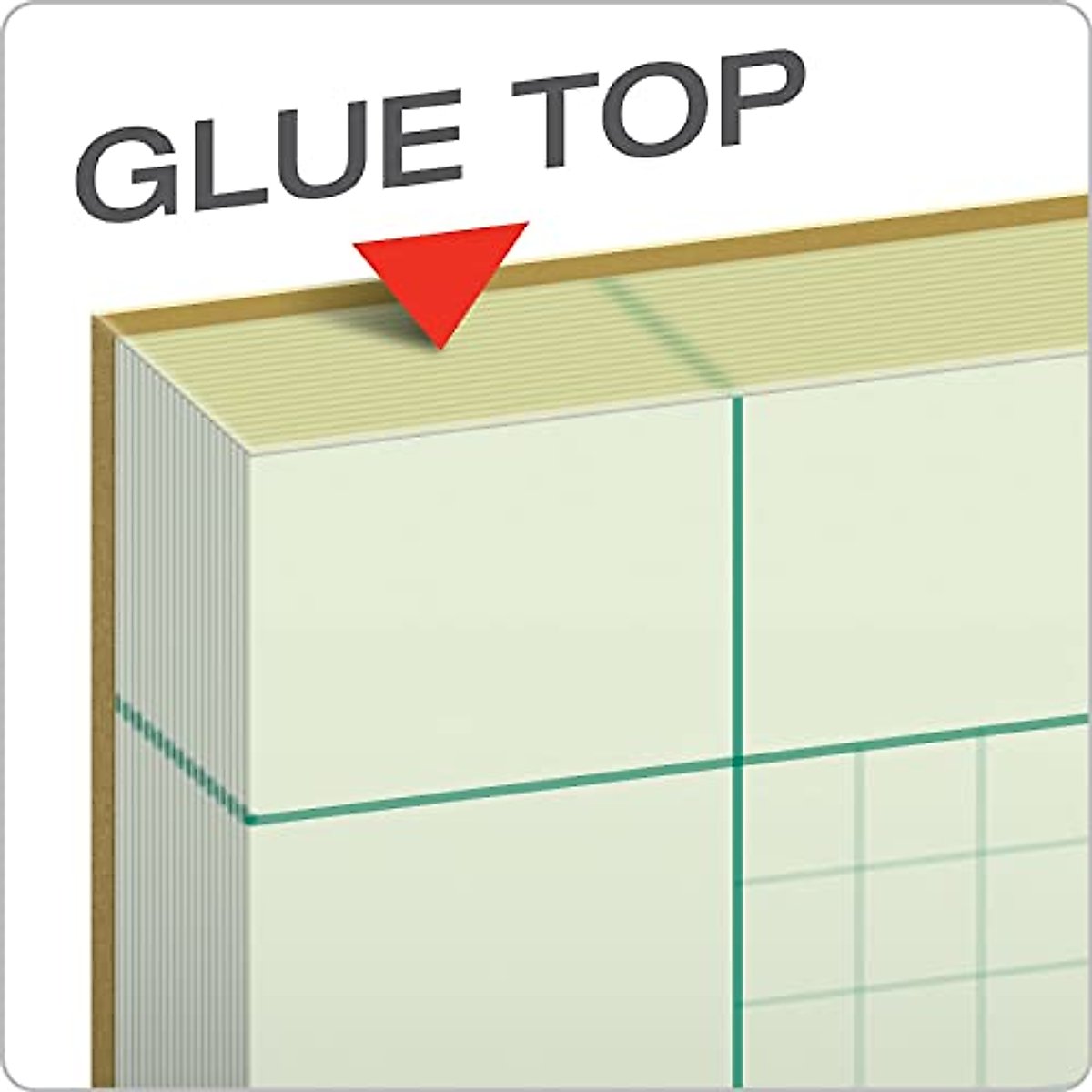 TOPS Engineering Computation Pads 3 Pk, 8-1/2" x 11", Glue, 5 x 5 Graph Rule on Back, Green Tint Paper, 3-Hole Punched, 100 Sheets per Pad (35507)