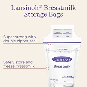 Lansinoh Breastfeeding Essentials for Nursing Moms: Nipple Cream, 48 Nursing Pads, 25 Breastmilk Storage Bags, 2 Hot & Cold Breast Therapy Packs, Silicone Breast Pump, 77 Pieces