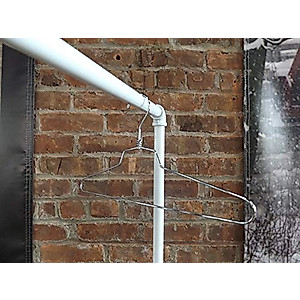 NAHANCO SLD-16HU 16” Heavy Duty Commercial Steel Metal Shirt Hanger, Chrome (Pack of 25)