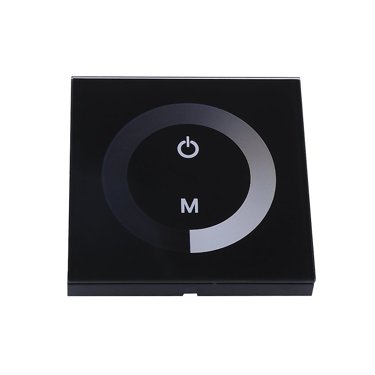 DC12V-24V Single Color Touch Panel Dimmer LED Light Strip Wall Switch Controller Dimming Controller Light Switch (Black)