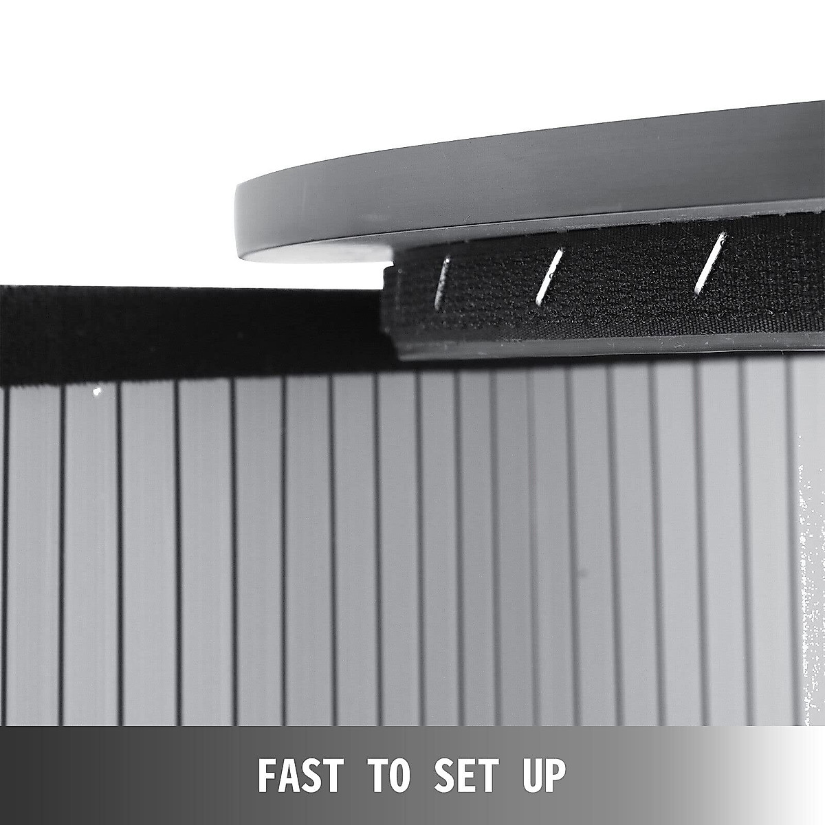 Trade Show Display Black Portable Podium Impact Table Counter Stand Oval Bean