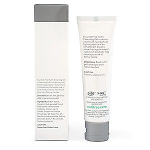 CariFree Fluoride Free Gel, Mint Flavored, Nano Hydroxyapatite Toothpaste, Neutralizes pH, Freshens Breath & Moistens Mouth, Dentist Recommended for Oral Care, 2.3 oz (Pack of 1)