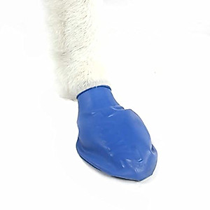 PawZ Dog Boots - Rubber Dog Booties - Waterproof Snow Boots for Dogs - Paw Protection for Dogs - 12 Dog Shoes per Pack (Blue, Medium)