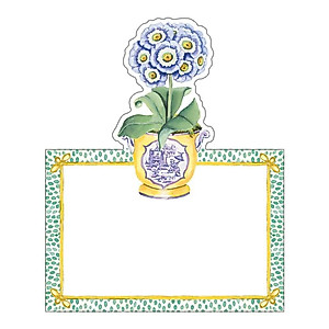 Caspari Primroses Die-Cut Place Cards - 8 Per Package