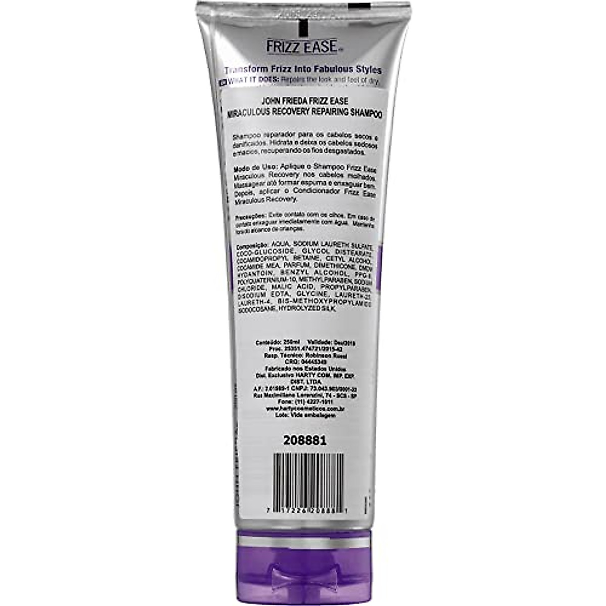 John Frieda Frizz Ease Miraculous Recovery Repairing Shampoo, 8.45 Ounce