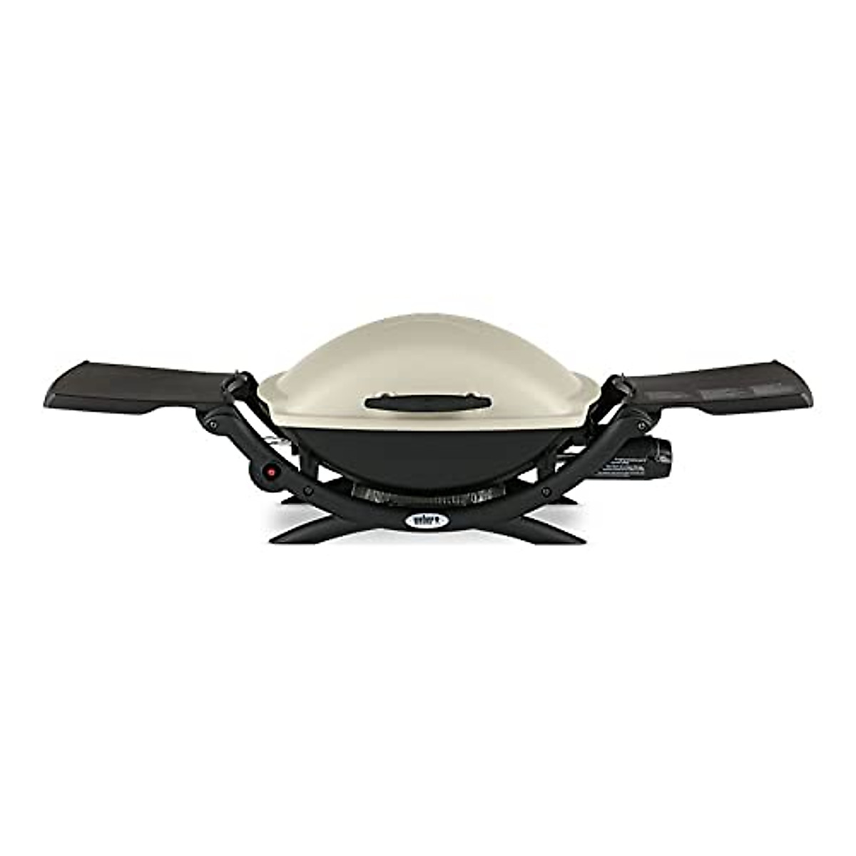 Weber Q 2000 Portable Liquid Propane Gas Grill (Titanium) Starter Bundle (2 Items)