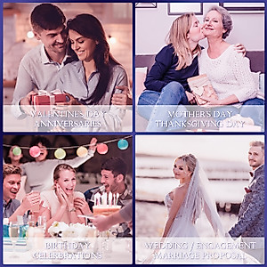 Beauyist Love Heart Birthstone Necklaces for Women, Engraved Pendant Necklace Jewelry Gifts