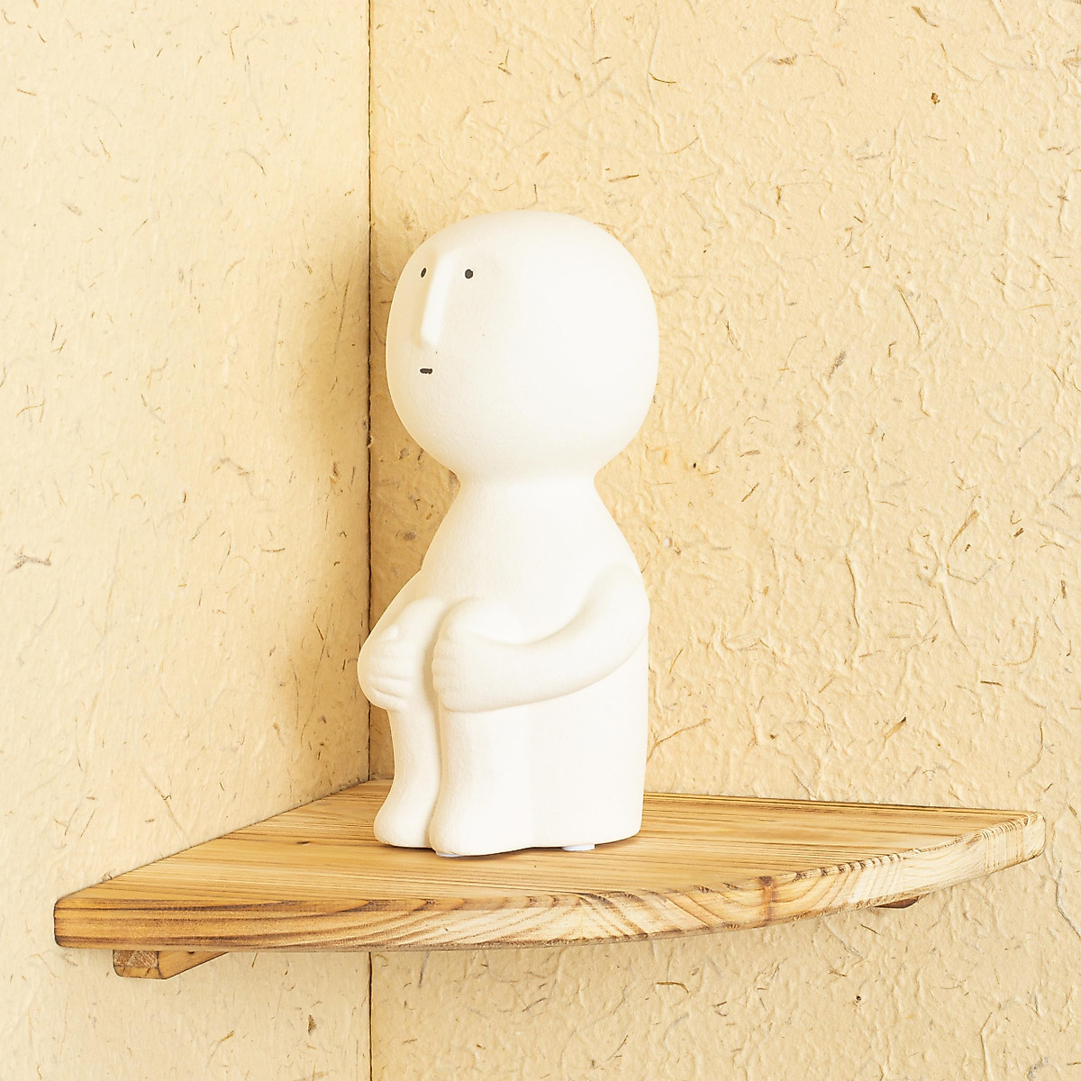 Increased Fire Corner Wall Shelf Wall Mounted Wood Round Floating Shelves Hanging Plant Shelf Kitchen Bathroom Speaker Large Carbonize