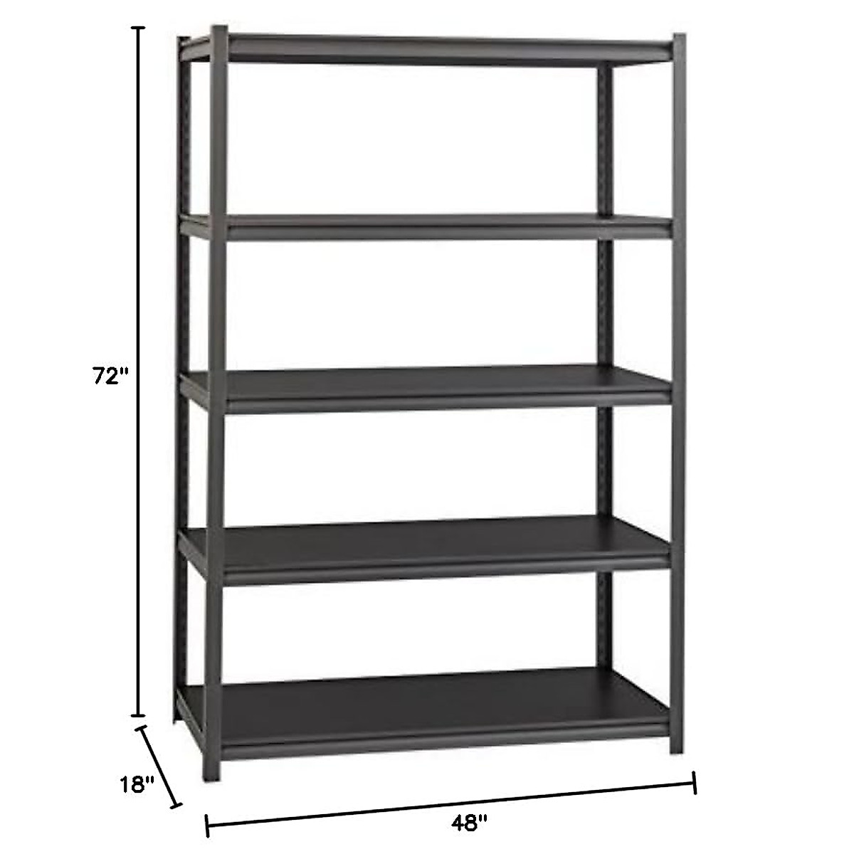 Scranton & Co 18" x 48" x 72" 5 Shelf Storage Unit in Gray