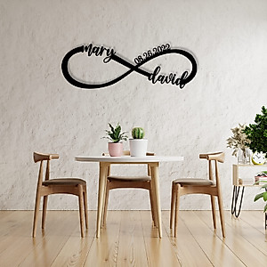 Wedding Gifts for Couples 2023, Custom Infinity Metal Sign, Infinity Heart Sign Metal Wall Decor, Personalized Infinity Metal Name Sign, Personalized Engagement Anniversary Wedding Gifts