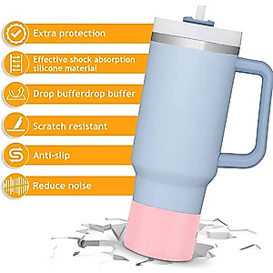 Zenbo 4pcs Silicone Boot for Stanley 40 oz Quencher, IceFlow Flip 30 oz, and 20 oz Tumblers