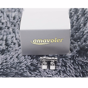 Amavoler Set of 2 Guitar Roller String Tree Roller String Guides Retainer for Electric Guitars Strat Stratocaster Tele Telecaster (Chrome)