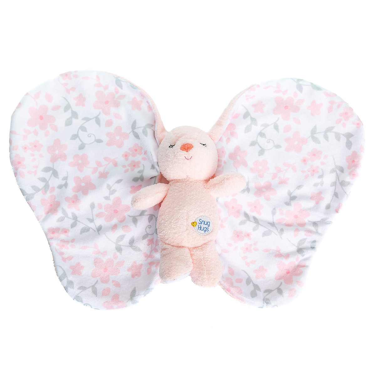 KIDS PREFERRED Snug Hugs Bunny Blanky, Stuffed Animal Lovey Blanket 6 inches