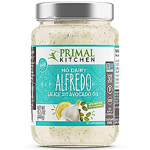 Primal Kitchen No Dairy Alfredo Sauce Two-Pack, Keto Certified and Certified Paleo, Includes 1 Traditional and 1 Garlic Alfredo Sauce