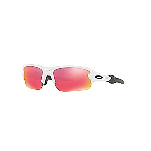 Oakley Youth OJ9008 Flak XXS Square Sunglasses, Polished White/Prizm Field, 58 mm