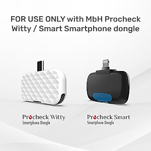 MbH blood glucose diabetic monitoring test strips 25 single pack in Procheck Smartphone dongle Home health test Quick, Simple&Easy-to-Use, Clear Easy to Read Results-Android System Type-C & iOS System