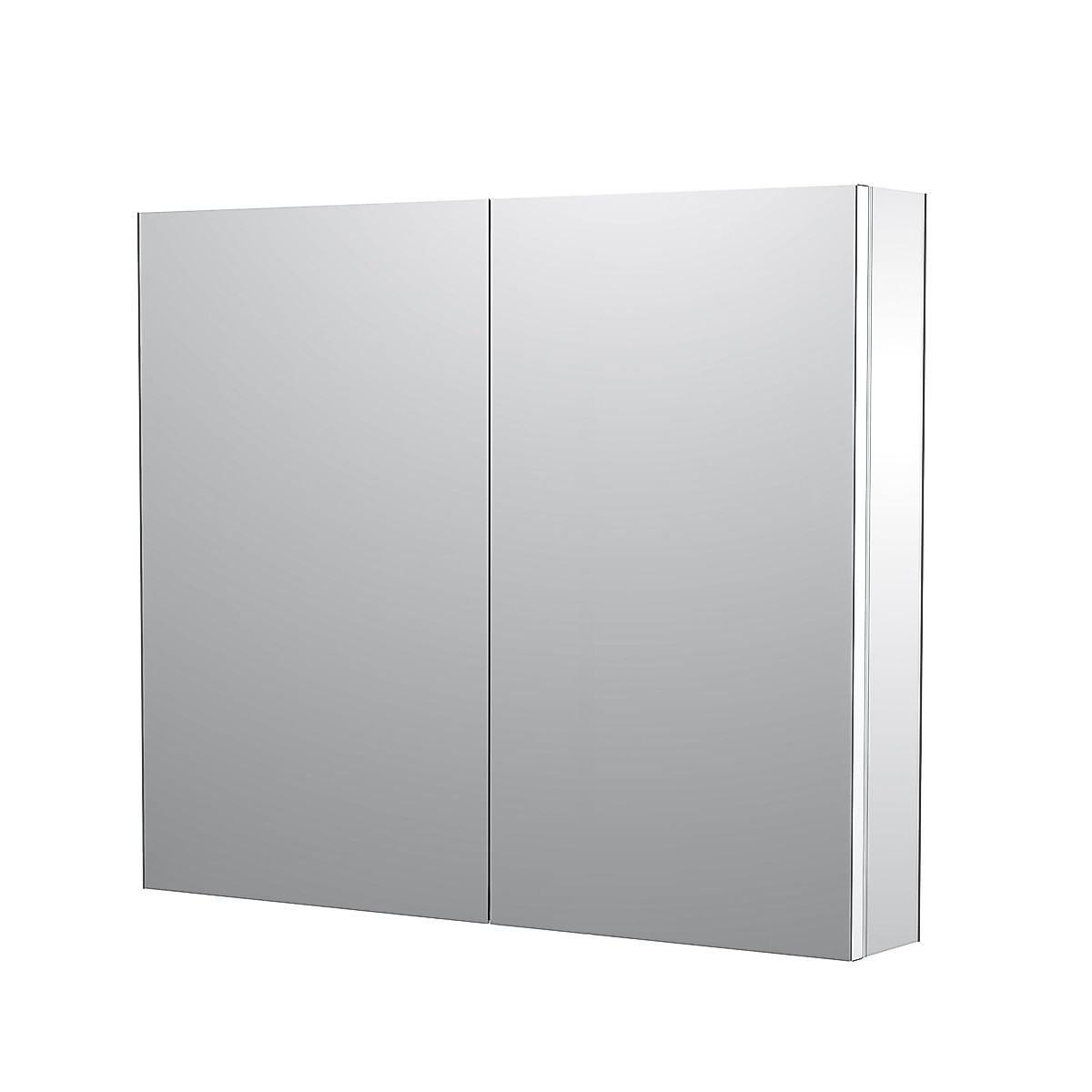 Sunrosa Medicine Cabinet with Mirror, 36" W×31.5" H Bathroom Tempered Glass Mirror Medicine Cabinet, Wall-mountable and Recessed-in Medicine Cabinet for Bathroom, 2 Symmetrical Doors Medicine Cabinet