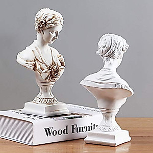 YUEOECOR 11.8" Classic Greek Venus de Milo Bust Statue, Resin Roman Goddess of Love and Beauty Sculpture Figurine for Home Décor, Large Antique