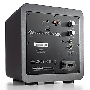 Audioengine S6 210W Compact Powered Mini Subwoofer- Powerful Bass in a Small Package - Great for Desktops, Apartments, Offices and Gaming Setups