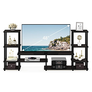 FURINNO Turn-N-Tube Grand Entertainment Center, Espresso/Black