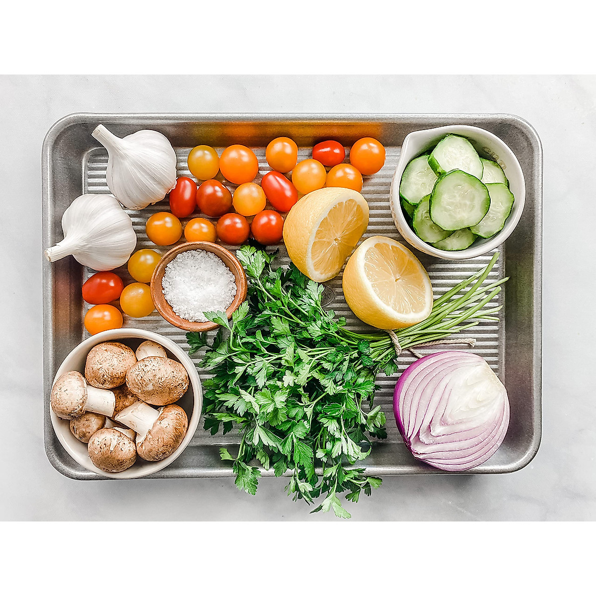 USA Pan Bakeware Quarter Sheet Pan, Warp Resistant Nonstick Baking Pan, Made in the USA from Aluminized Steel