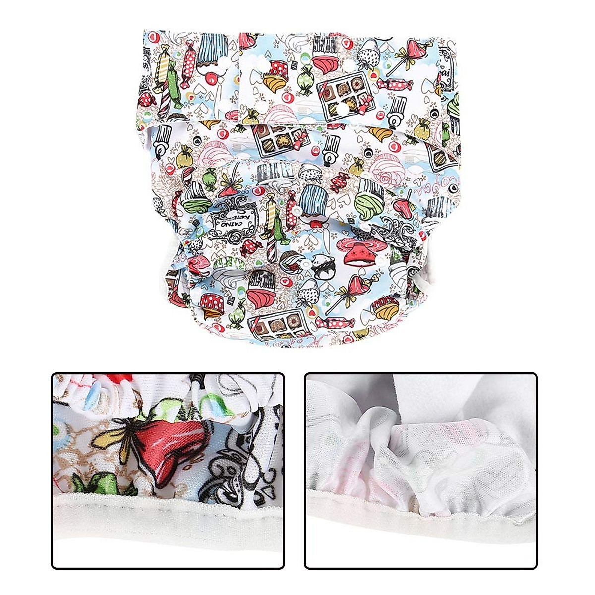 Reusable Nappies,Reusable Adult Cloth Diaper Washable Breathable Adjustable Pocket Diaper(Light )