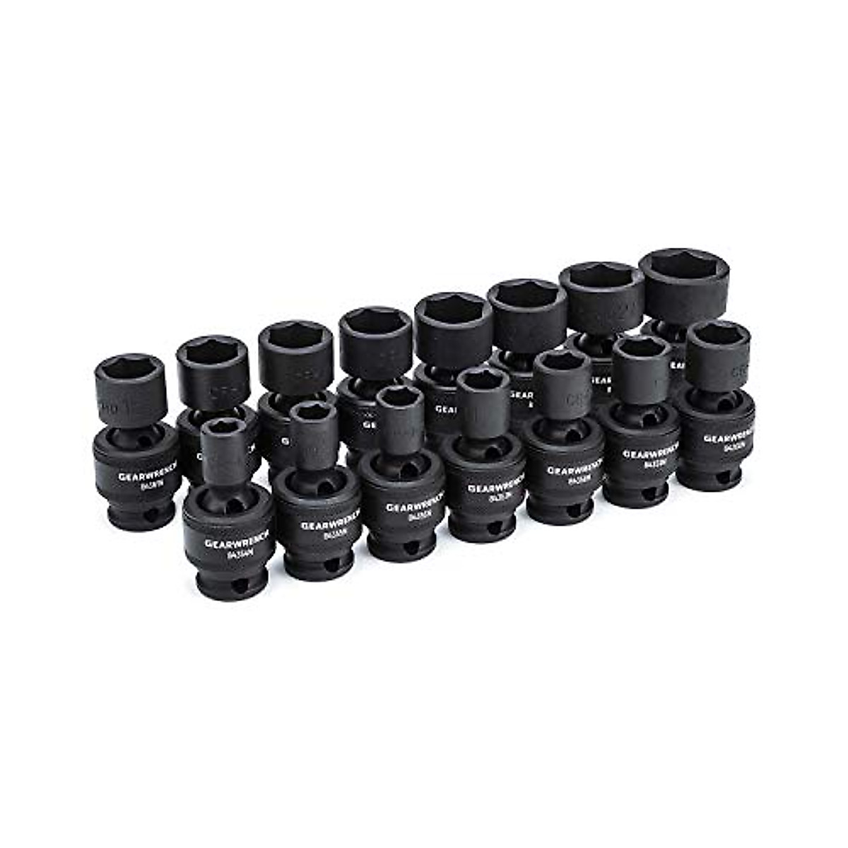 GEARWRENCH 15 Piece 3/8inch Drive 6 Point Universal Impact Socket Set, Metric - 84918N