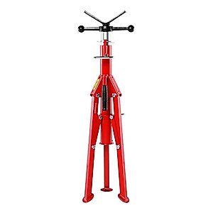 Mophorn V Head Pipe Stand Adjustable Height 28-52 Inch, Jack Stands 2500 LB. Capacity,Folding Portable 1/2 to 12 Inch Supporting,Steel