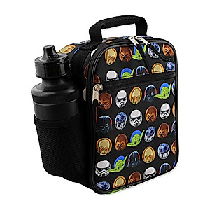 Disney Star Wars Boy's Girl's Adult's Soft Insulated School Lunch Box (One Size, Black)
