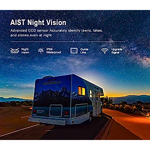 ZEROXCLUB HD Digital Wireless Backup Camera for RV/Truck/Trailer/Van/Bus, 7 Inch HD 1080p LCD Monitor and IP69 Waterproof Rear Camera System,HDCVI Signal,Night Vision,Record(SW01-black)