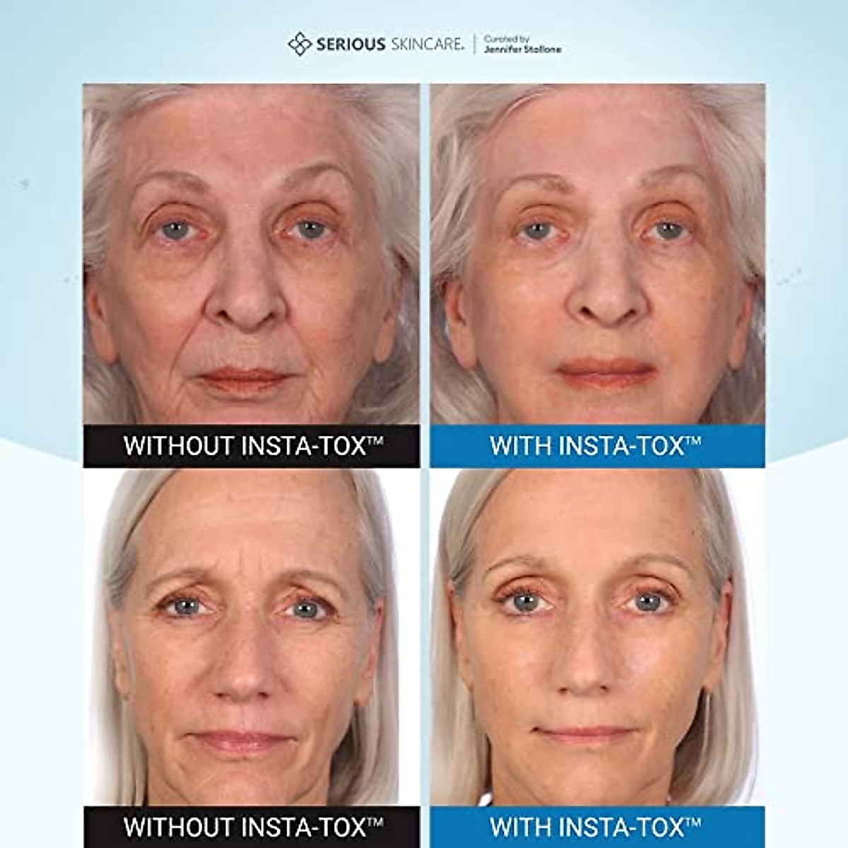 Serious Skincare Insta-TOX Instant Wrinkle Smoothing Serum - Tightens Skin - Facial Serum - Instant Line Filler - .75 oz. (1-Pack)