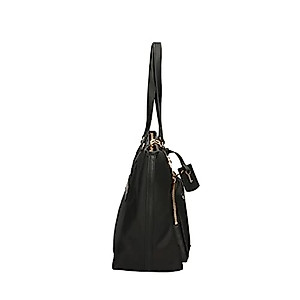 Love Moschino Women's Black Nylon Tote with Leather Trim