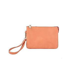 Handbag Republic SHOULDER BAGS WRISTLET CLUTCH HANDBAGS CONVERTIBLE TO CROSSBODY ((TD-0003)(TD-0004)) (Black (TD-0003))