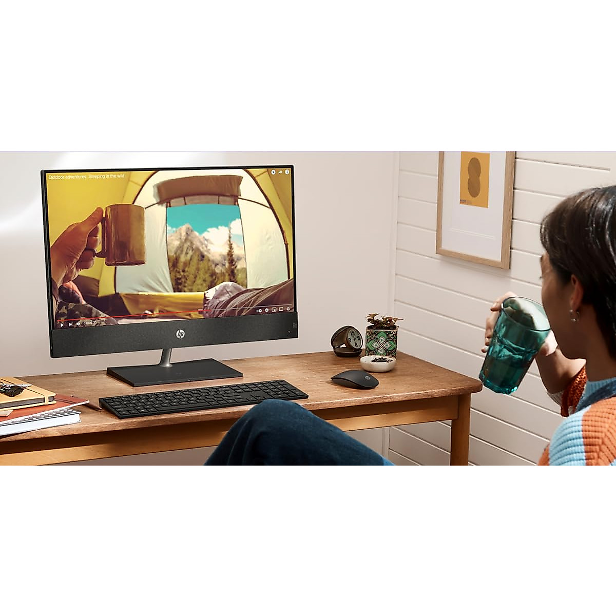 HP Pavilion 27 Desktop 4TB (2TB SSD + 2TB HD) 32GB RAM (Intel Core i9-13900K processor TURBO Boost to 5.80GHz, 32 GB RAM, 2 TB SSD + 2 TB HD, 27-inch Touchscreen FullHD, Win 11) PC Computer All-in-One