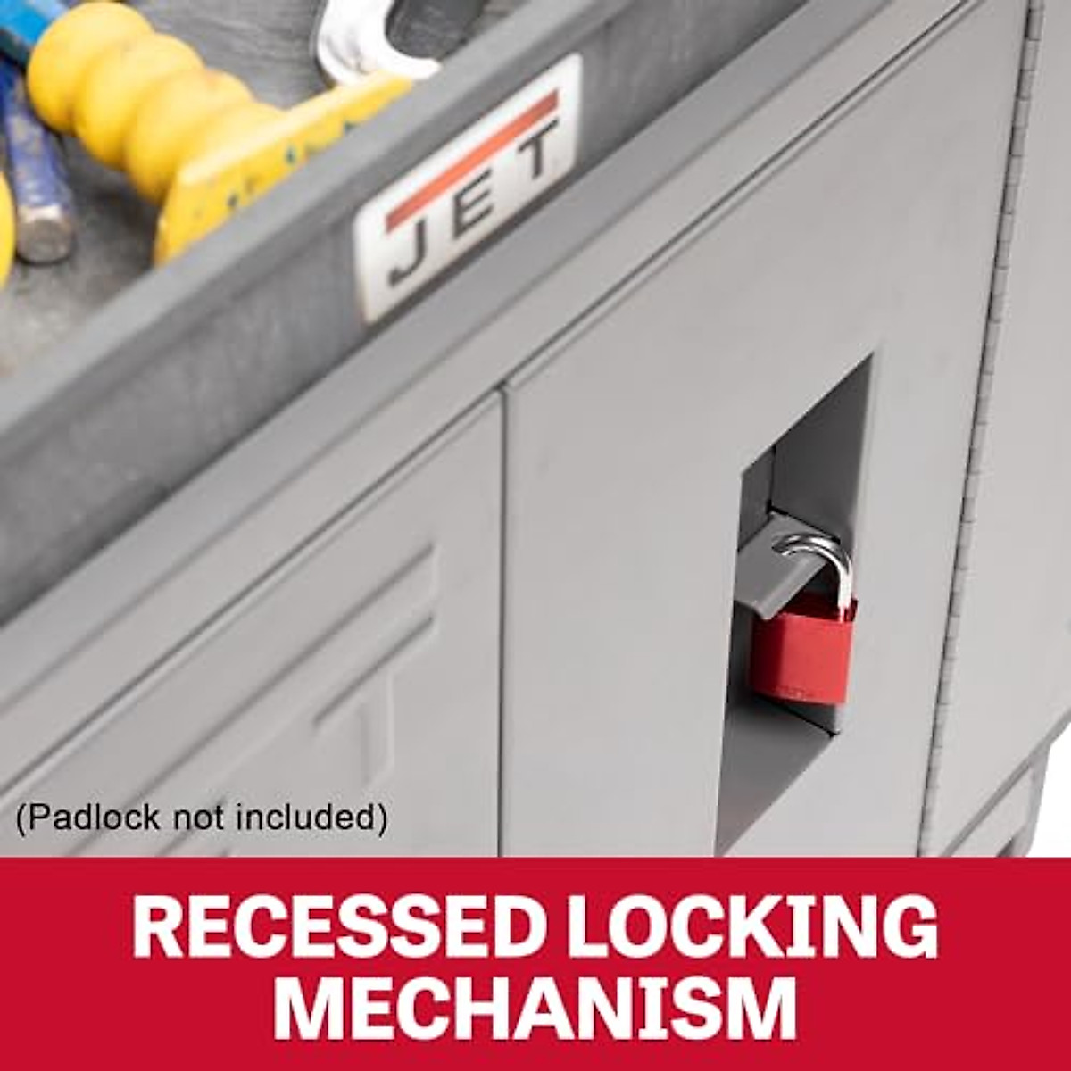 JET PUC-4325 Resin Utility Cart with JT1-125 LOAD-N-LOCK Security System