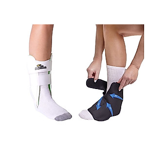 Brace Direct Gel Ankle Brace + Foot Ice Wrap (S/M)-Stirrup Brace & Splint for Ankle Support with Swelling, Inflammation, Acute Ankle Injuries & Chronic Instability