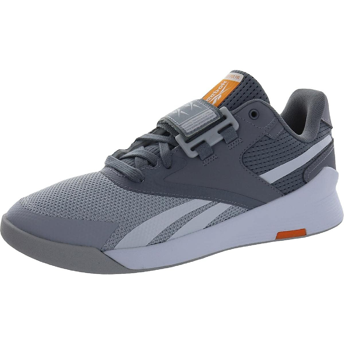 Reebok Men's Lifter PR II Cross Trainer, Cold Grey/Cold Grey/High Ghvis Orange, 9.5
