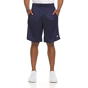 Russell Athletic Mens Performance Athletic Running Shorts Quick Dry Training Workout Shorts with Pockets and Elastic Waistband Activewear 10" Lightweight, Dark Navy, Medium