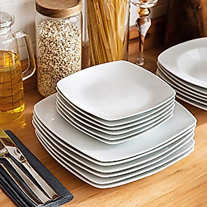 ZLDGYG A 18-Piece Ceramic Porcelain Tableware Dinner Set with 6Dinner Soup Dessert Plates Set Service for 6 Person