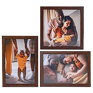 24x20 Frame Brown Solid Wood Picture Frame Width 0.75 Inches | Interior Frame Depth 0.5 Inches | Mogano Traditional Photo Frame Complete with UV Acrylic, Foam Board Backing & Hanging Hardware