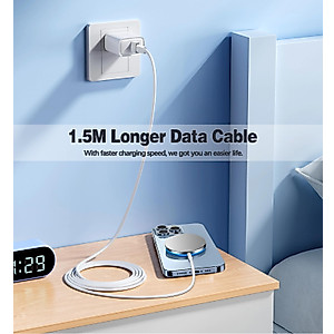 XEITIN Magnetic Wireless Charger 15W Fast Charging Apple MagSafe Charger for iPhone 15/14/13/12 Pro/Max/Plus/Mini and AirPods 3/2/Pro 2/Pro Portable Magnet Charger Pad with Dual Charging Ports