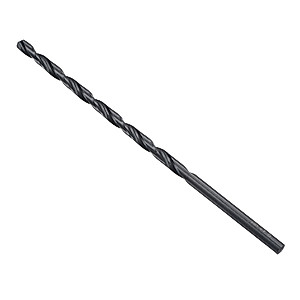 uxcell High Speed Steel Lengthen Straight Shank Twist Drill Bit Fully Ground Black Oxide 4.2mm Drill Diameter 120mm Total Length 65mm Drill Bit Length 2 Pcs