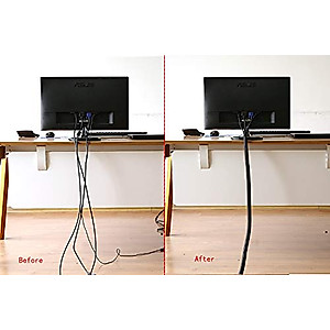 Alex Tech 25ft - 1/2 inch Cord Protector Wire Loom Tubing Cable Sleeve Split Sleeving for USB Audio Video Power Cord – Protect Cat from Chewing - Black