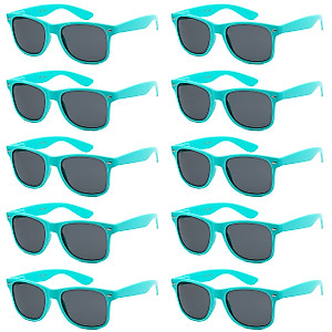 Got Shades Wholesale Bulk Unisex 80's Retro 100% UV Sunglasses for Adults - 10 Pack - w/Flex Hinges