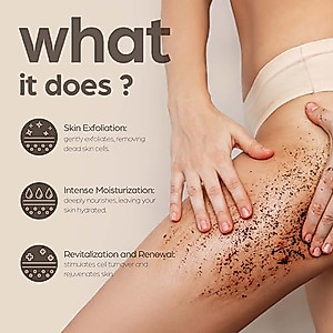 Brown Sugar Body Oil Scrub - Moisturizing Sweet Almond, Grape Seed, Jojoba Seed & Body Oils - Exfoliating Salt Scrub For Body - Win Against Aging, Stretch Marks, Acne & Dead Skin Scars- 10 oz