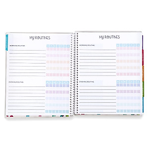 Erin Condren 7" x 9" Coiled Prompted Notebook - Kids Ultimate Checklist. 160 Perforated Pages of 80Lb Mohawk Paper. Age-Appropriate Trackers and Checklists with 6 Tabs