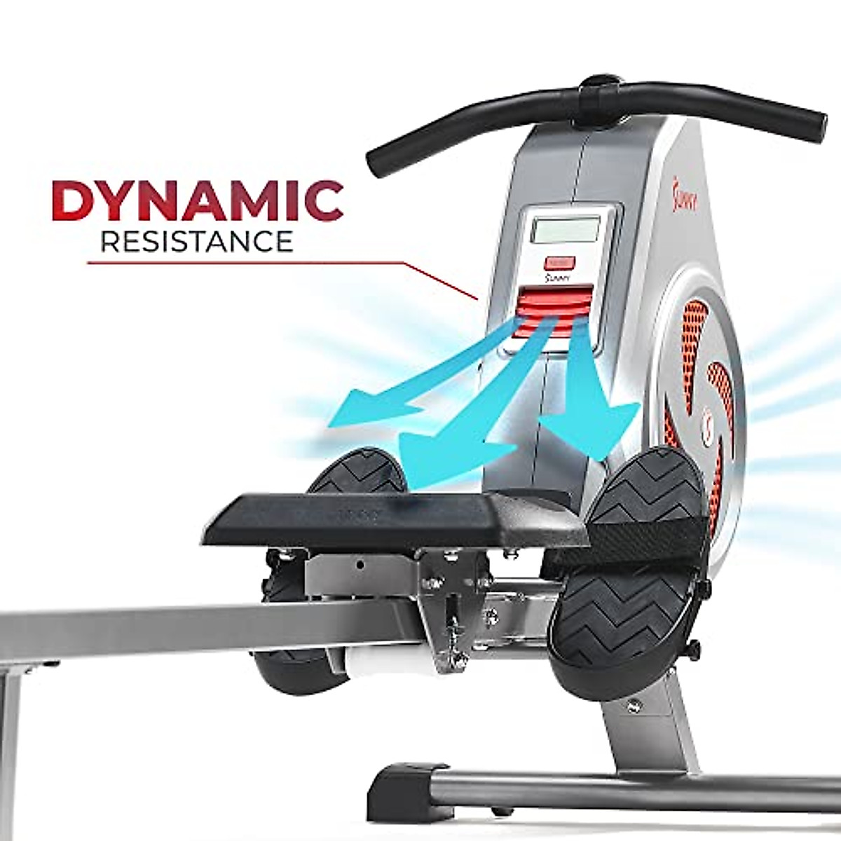 Sunny Health & Fitness Dynamic Air Rowing Machine with Exclusive SunnyFit App Enhanced Bluetooth Connectivity – SF-RW520007