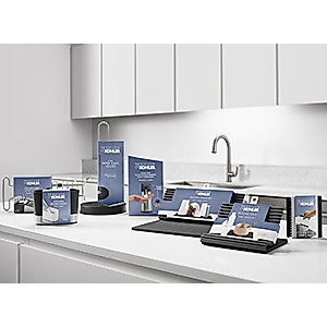 Kohler K-8624-0 Kitchen Pot and Pan Dish Scraper, Silicone and Nylon, Heat Resistant, White and Charcoal, One SIze